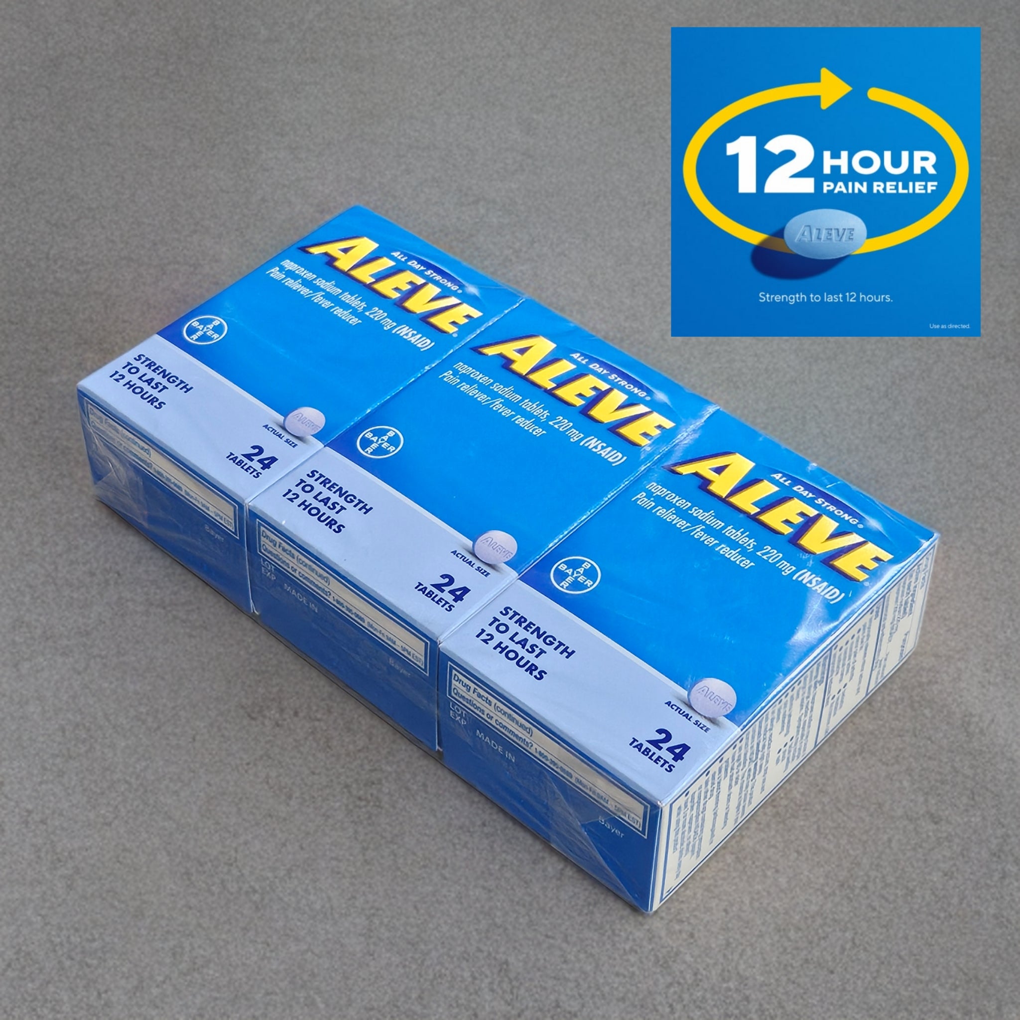 Aleve Caplets, 24 tablets | Item No: 627 – Mayflower Wholesale